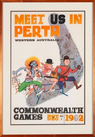 MEET US IN PERTH COMMONWEALTH GAMES 1962 by Cedric Baxter on artnet