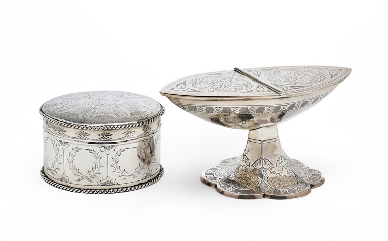 A VICTORIAN GOTHIC REVIVAL SILVER INCENSE BOAT by Thomas Thomason and ...