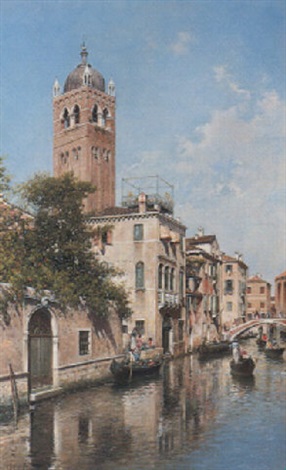 A Venetian canal by Rafael Senet y Perez on artnet