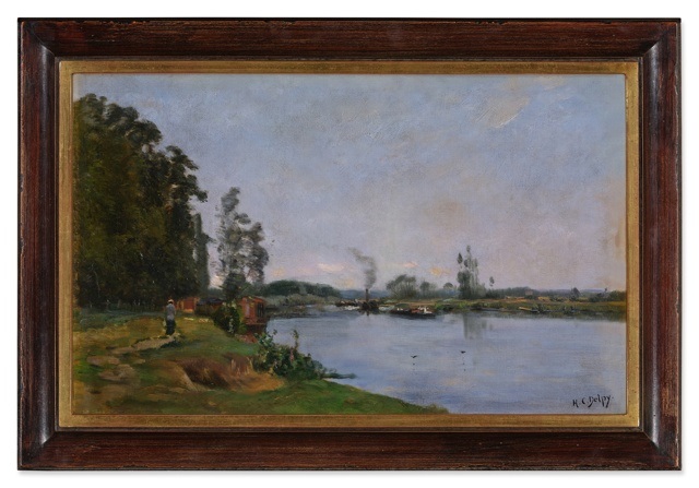 River Landscape by Hippolyte Camille Delpy on artnet