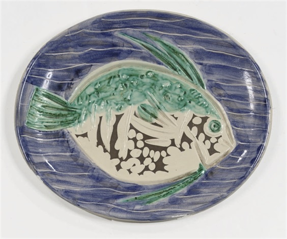 Blue fish platter by Pablo Picasso on artnet