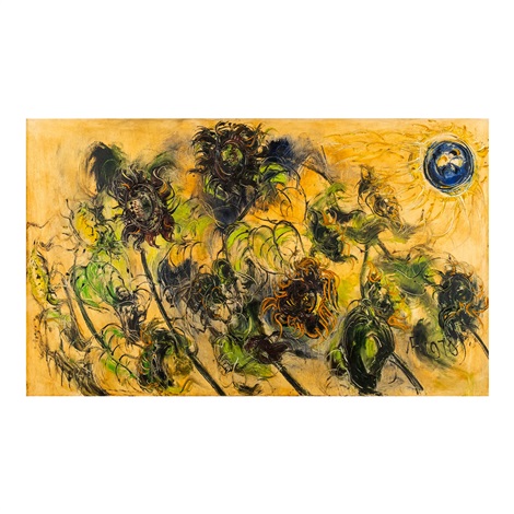 Withered Sunflowers by Affandi on artnet