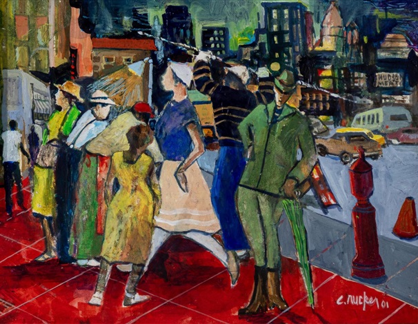 untitled, Street Scene by Charles Rucker on artnet