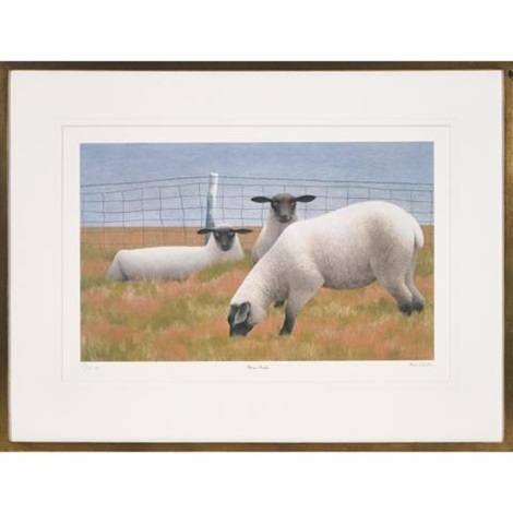 THREE SHEEP by David Alexander Colville on artnet