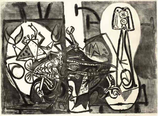Lobsters and fish by Pablo Picasso on artnet