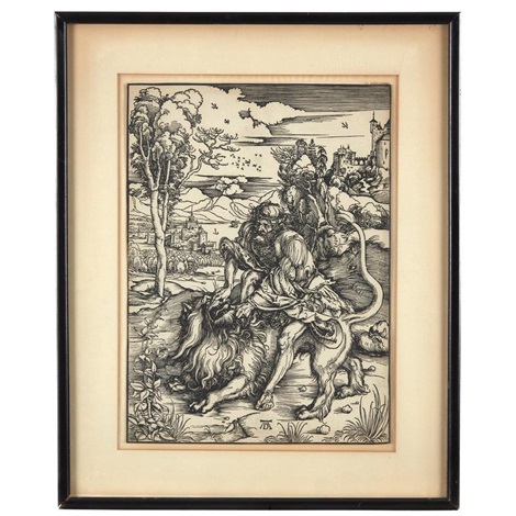 Samson Fighting with the Lion by Albrecht Dürer on artnet