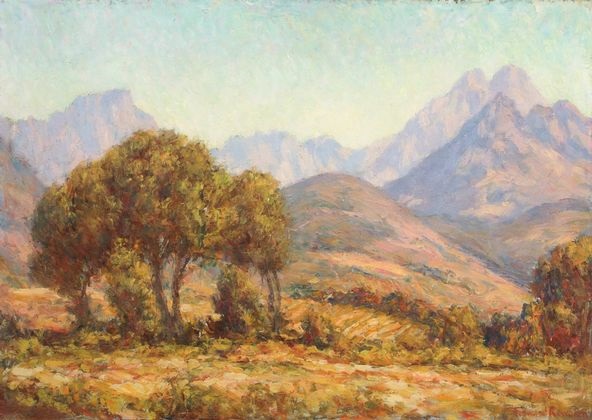 Stellenbosch mountains from Beverly hill by Edward Roworth on artnet