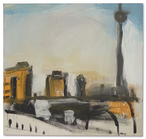 Mauer und Fernsehturm by Rainer Fetting on artnet