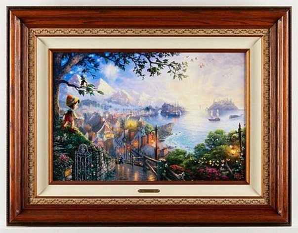 Pinocchio Wishes Upon a Star by Thomas Kinkade on artnet