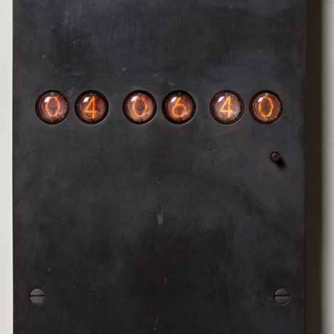 Nixie Tube wall clock by Tyler Hays on artnet