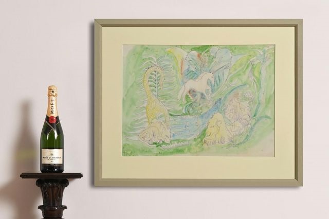 Design for Mural in Unicorn Restaurant c.1940s by Anne Yeats on artnet