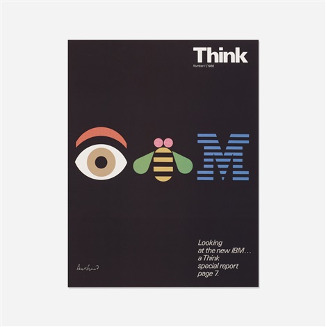 IBM Think Magazine, Eye, Bee, M Rebus cover by Paul Rand on artnet