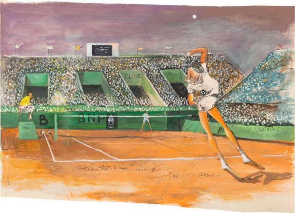 Study Sketch for Tennis by Ernie Barnes on artnet