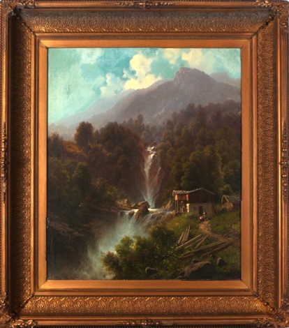 Landscape with Waterfall by Karl Millner on artnet