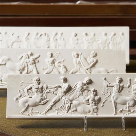 The Parthenon frieze Elgin Marbles a cased set of forty-six relief ...