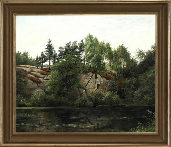 View from the lake at Almindingen, Bornholm by Olaf August Hermansen on ...