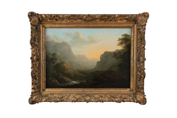 STYLE OF GEORGE BARRET 1730-1784 Figures in an extensive river ...