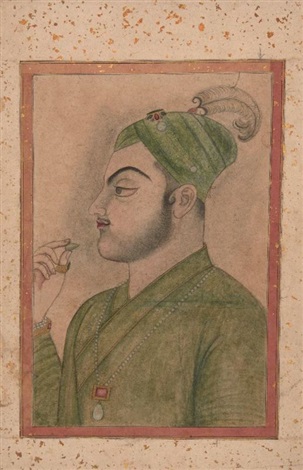 A large portrait of Muhammad Azam Shah r. 14 March 1707 - 8 June 1707 ...