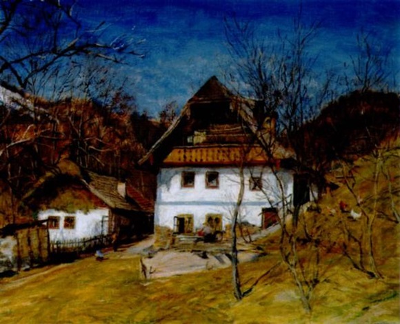 Bauernhof an der Eisenstraße bei St. Gilgen by Adolf Helmberger on artnet