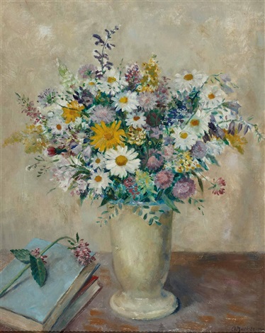 Blumenstrauß in Vase by Alfred Buchta on artnet