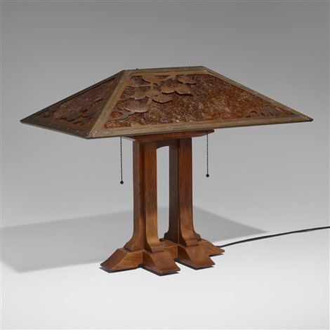 Rare table lamp, model 7 by Charles P. Limbert Co on artnet