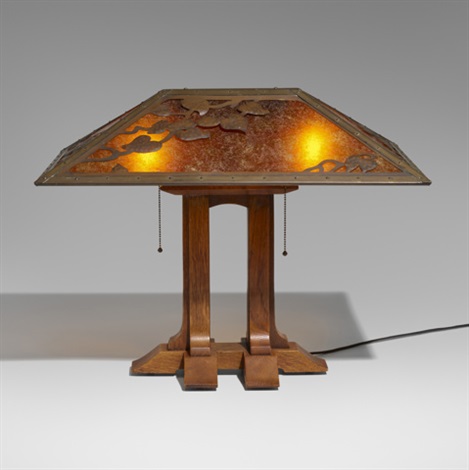 Rare table lamp, model 7 by Charles P. Limbert Co on artnet
