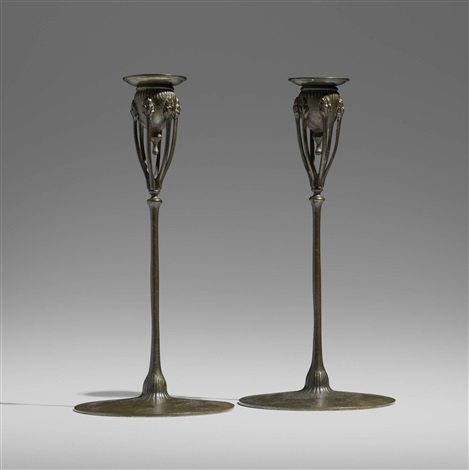 Candlesticks, pair by Tiffany Studios on artnet