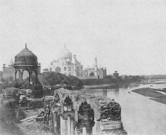 The Taj Mahal from the East, with Dr John Murray in the foreground by ...