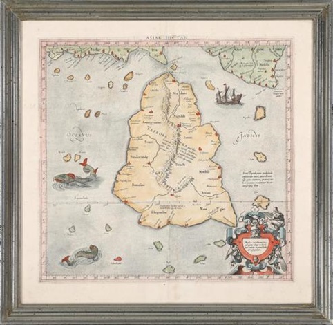 Taprobana Map of Sri Lanka by Gerhard Mercator on artnet