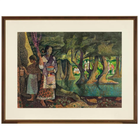 Gathering in the Forest by Millard Sheets on artnet