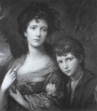 PORTRAIT OF MISS ELIZABETH LINLEY AND HER BROTHER THOMAS by Thomas ...