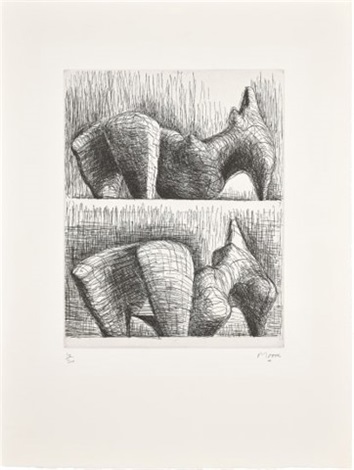 Reclining Figures C. 106 by Henry Moore on artnet