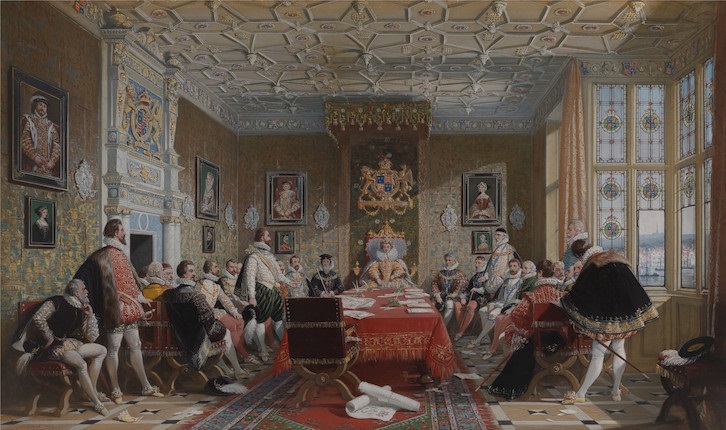Queen Elizabeth I and her privy council by Joseph Nash on artnet