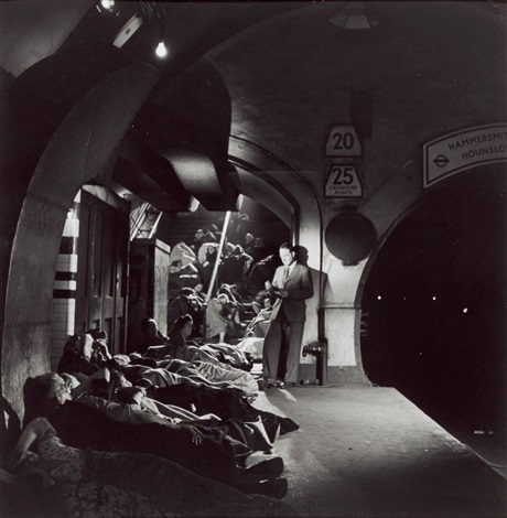 Henry Moore in Holborn Underground, London, 1943 by Lee Miller on artnet