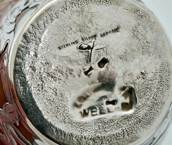Weller Pottery Louwelsa Silver Overlay Vases by Weller Pottery on artnet