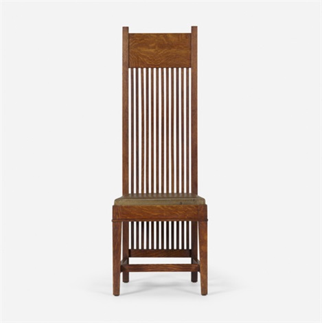 Important tall-back chair from the Susan L. Dana House, Springfield, IL ...