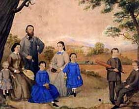 Colonial family portrait by R. Grindell on artnet