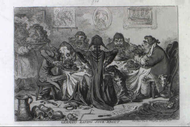 Germans eating sour-krout by James Gillray on artnet