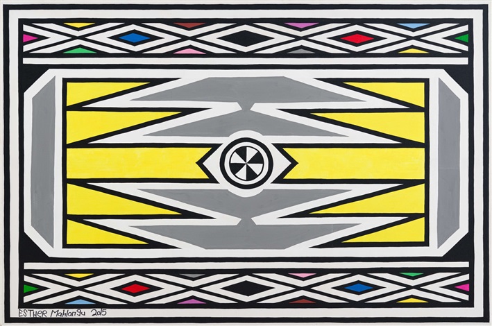 Ndebele Patterns By Esther Mahlangu On Artnet