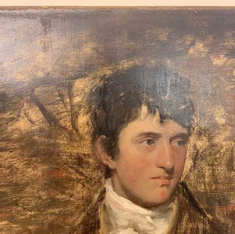 Portrait of Andrew Christie 1788-1821 of Pitlessie, Fife, standing half ...