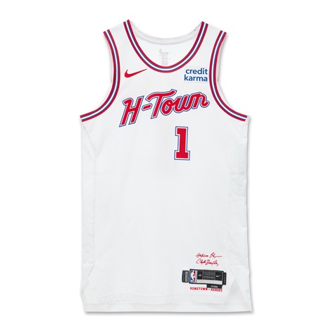 Amen Thompson Houston Rockets 2023-2024 Game Worn City Edition Jersey ...