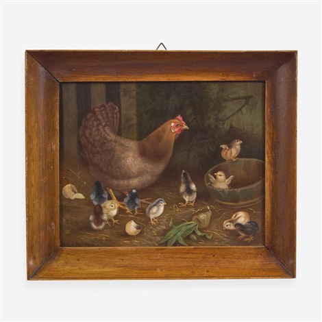 Hen with Chicks by Ben Austrian on artnet