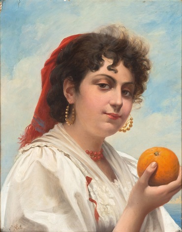 Girl with Orange by Giovanni Rota on artnet
