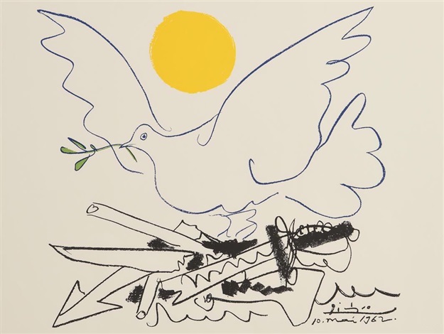 Blue Dove with Yellow Sun by Pablo Picasso on artnet