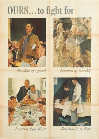 Four freedoms 5 works by Norman Rockwell on artnet