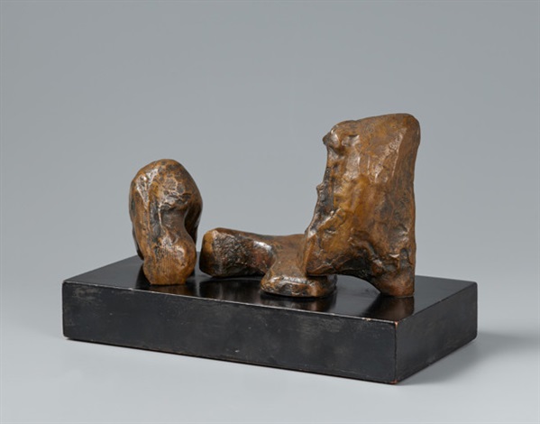 Three Piece Reclining Figure Maquette Nr 1 by Henry Moore on artnet