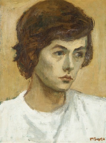 Portrait of a Brunette by Moses Soyer on artnet