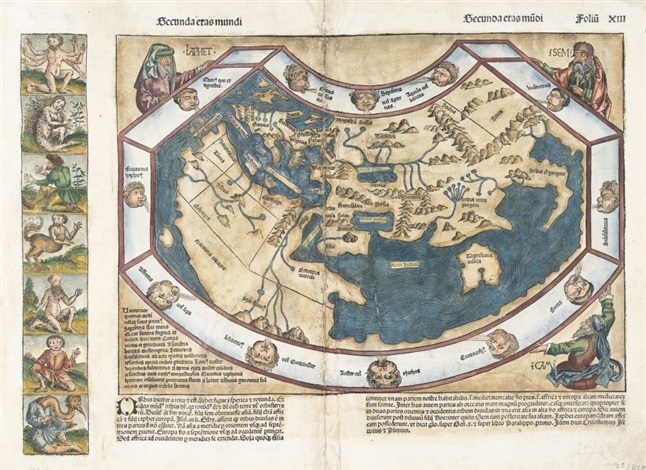 From the Nuremberg Chronicle Map of the world by Hartmann Schedel on artnet