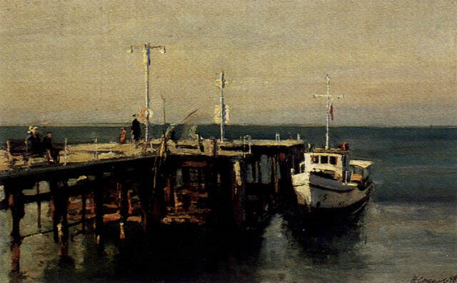 Bateau à quai by Nikolai Aleksandrovich Sokolov on artnet