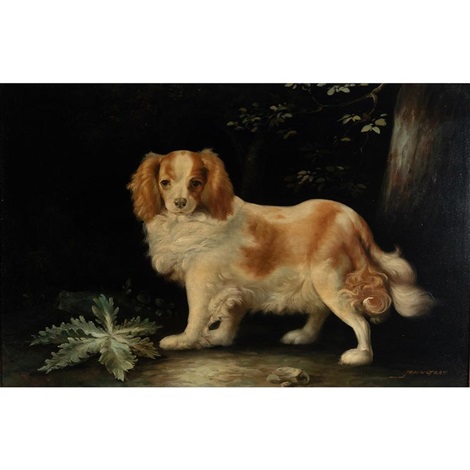 Portrait of a King Charles Spaniel by John Gray on artnet